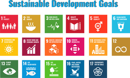 Pie chart showing sustainable development goals Vector Image