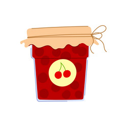 Glass jam jar cartoon Royalty Free Vector Image