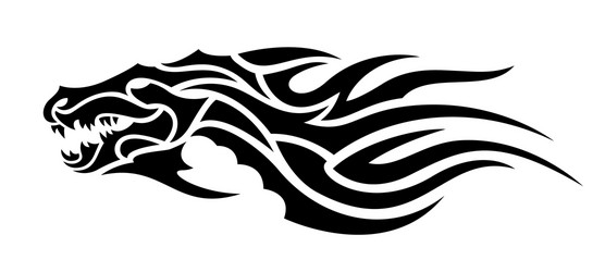 Evil Dragon Head Drawing