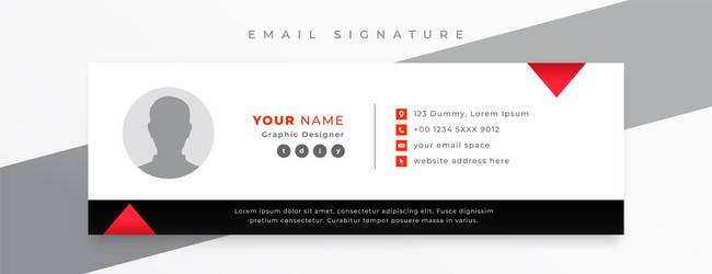 Modern style business mail signature card template