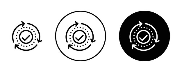 Ensure icon set confidence shield check symbol Vector Image