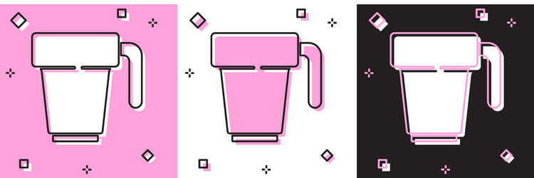 White coffee cup icon isolated on transparent Vector Image