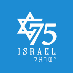 76 years of israels independence day Royalty Free Vector