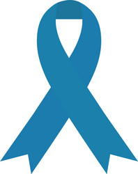 Blue ribbon campaign isolated icon Royalty Free Vector Image