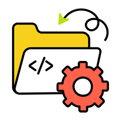 Coding folder Royalty Free Vector Image - VectorStock