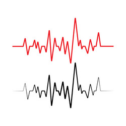 Pulse line template image Royalty Free Vector Image