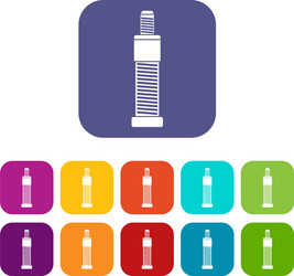 Screw and bolt icons set Royalty Free Vector Image