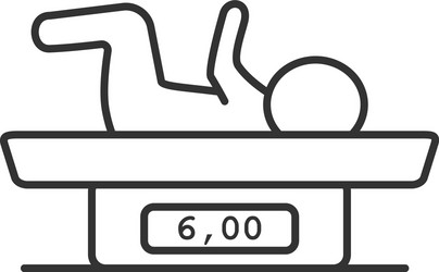 Baby scales icon outline style Royalty Free Vector Image