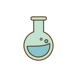 Glass beaker cartoon icon school element student Vector Image