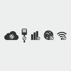 Wifi bad connection problem icon lost network Vector Image