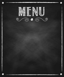 Blank menu on blackboard Royalty Free Vector Image