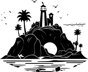 Beach Scene Black and White Vector Images (over 3,200)