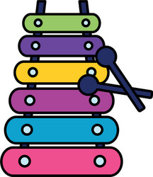 Kid toy xylophone Royalty Free Vector Image - VectorStock