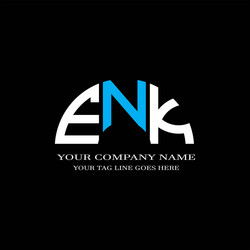 Enk letter logo creative design with graphic Vector Image