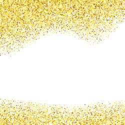 Gold glitter textured border Royalty Free Vector Image