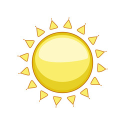 Sunlight sun cartoon Royalty Free Vector Image