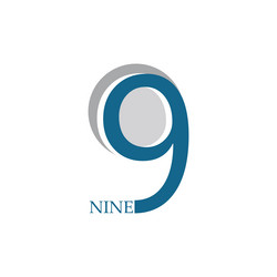 Number nine nine icon logo Royalty Free Vector Image