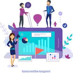 Company employees business workflow management Vector Image