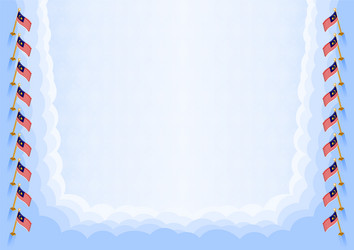 Vertical frame and border with malaysia flag Vector Image