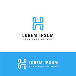 Letter h mono line logo inspiration isolated Vector Image