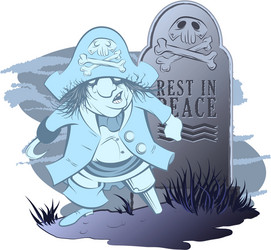 Scary ghost with white spirit Royalty Free Vector Image