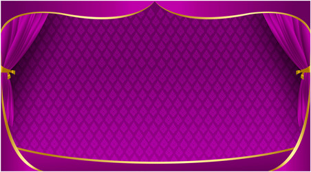 Thai pattern stage backdrop with curtain Vector Image