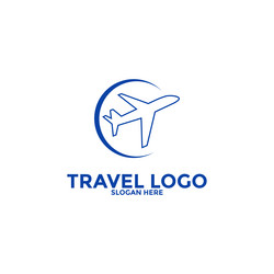 Travel logo icon simple travel logo template Vector Image
