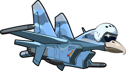 Modern russian jet fighter aircraft Royalty Free Vector