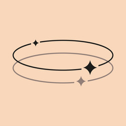 Orbit elliptical ellipse stylized stars Royalty Free Vector