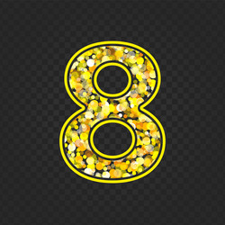 Golden letters with gold shine metal gradients Vector Image