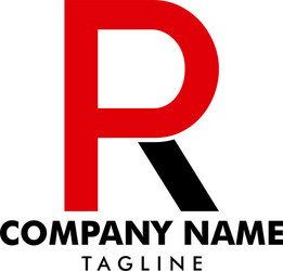 Initial letter pr logo template design Royalty Free Vector