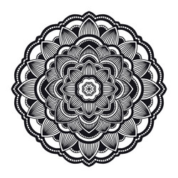 Mandala circle ethnic ornament hand drawn Vector Image