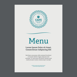 Menu cover page Royalty Free Vector Image - VectorStock
