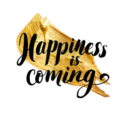 Metallic foil shining calligraphy poster Vector Image