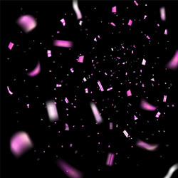 Pink confetti explosion celebration isolated Vector Image