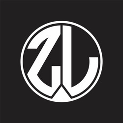 Zl logo monogram with standout triangle shape Vector Image