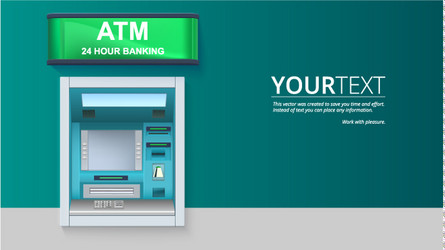 Atm machine infographic Royalty Free Vector Image