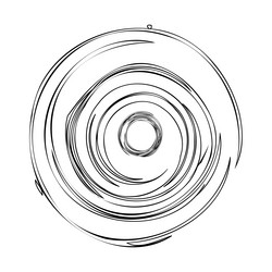Black hole outline sketch Royalty Free Vector Image