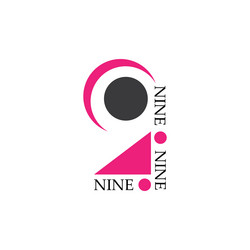 Number nine nine icon logo Royalty Free Vector Image