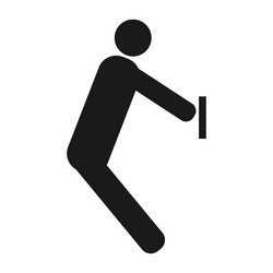 Person open door icon Royalty Free Vector Image