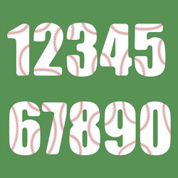 Baseball Number Fonts Vector Images (over 690)