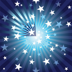 Light rays and stars Royalty Free Vector Image