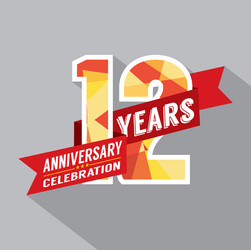 Anniversary Celebration Twelve Years Vector Images (over 190)