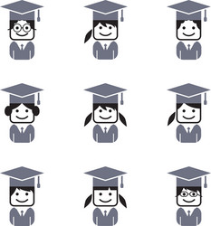 Academic female geek college student avatar Vector Image