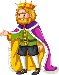 King with green robe Royalty Free Vector Image