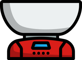 Kitchen electric scales icon Royalty Free Vector Image