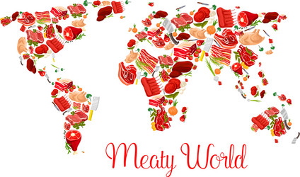 Raw meat Royalty Free Vector Image - VectorStock