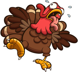 Angry turkey Royalty Free Vector Image - VectorStock