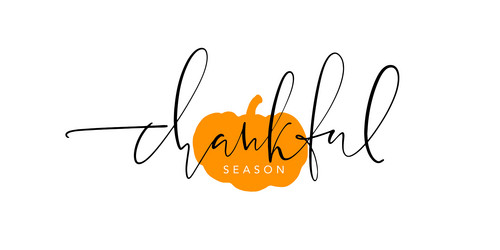 Thankful for you elegant thin script lettering Vector Image