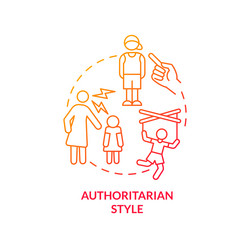 Authoritarian style concept icon Royalty Free Vector Image